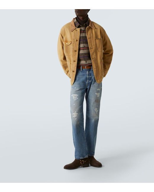 RRL Lynn Cotton Field Jacket in Brown for Men | Lyst