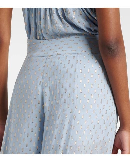 Zimmermann Daylight Semi-Sheer Chiffon Wide-Leg Pants in Blue | Lyst UK