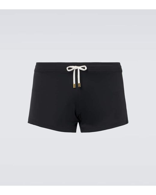 Tom Ford Jersey Swim Trunks in Black for Men | Lyst