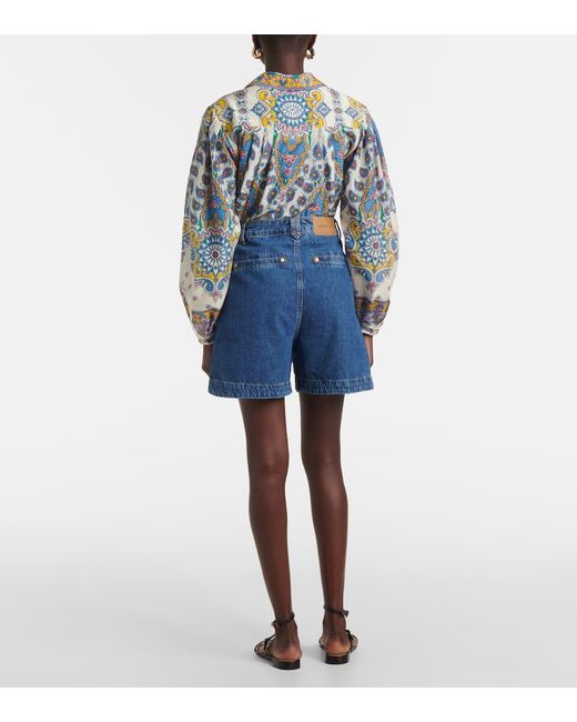 FARM Rio Denim Shorts in Blue | Lyst