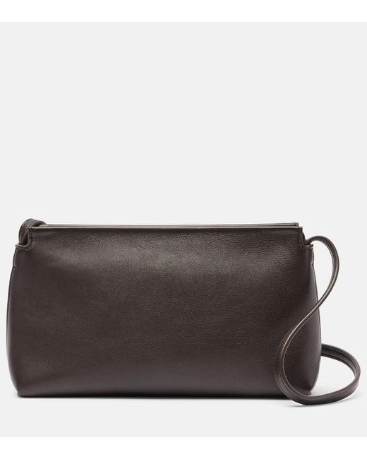 The Row Rene Leather Shoulder Bag in Gray | Lyst