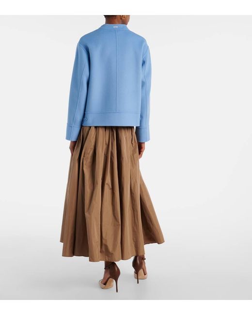 Max Mara Susanna Wool Jacket in Blue | Lyst