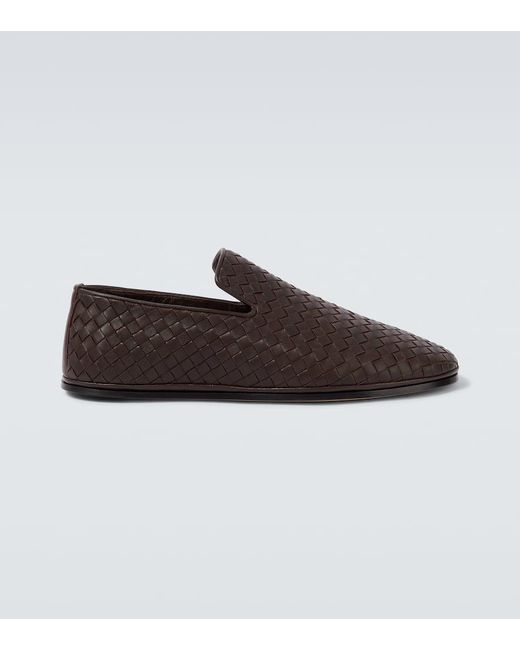 Bottega Veneta Sunday Intrecciato Leather Slip-On Shoes in Brown for ...