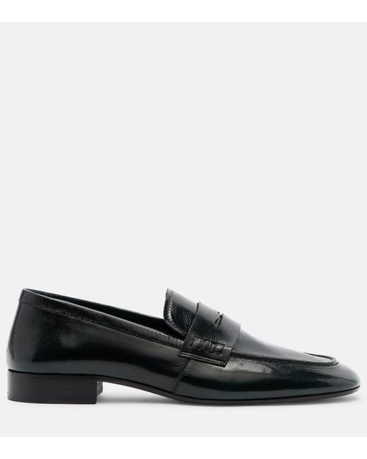 Dries Van Noten Patent Leather Penny Loafers in Black | Lyst UK