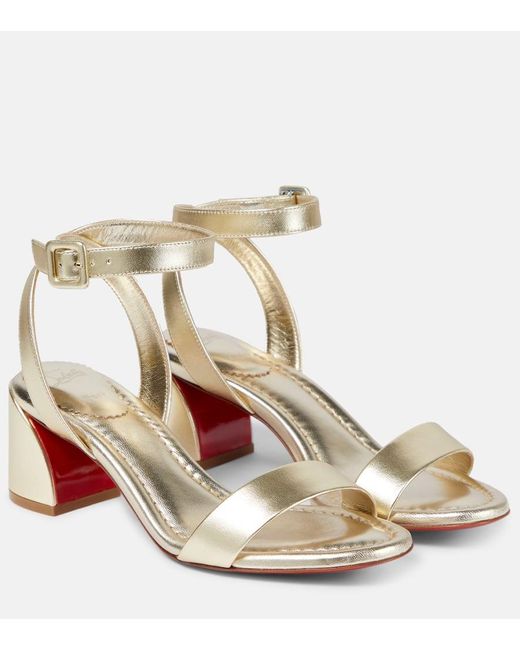 Christian Louboutin Miss Sabina 55 Metallic Sandals | Lyst