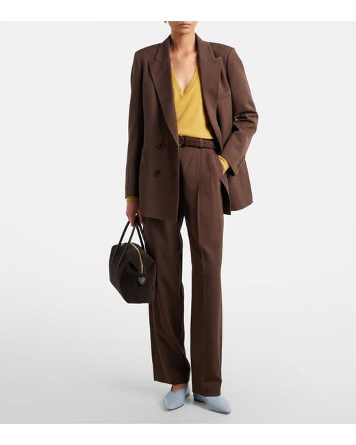 Blazé Milano Fox Wide-Leg Pants in Brown | Lyst UK