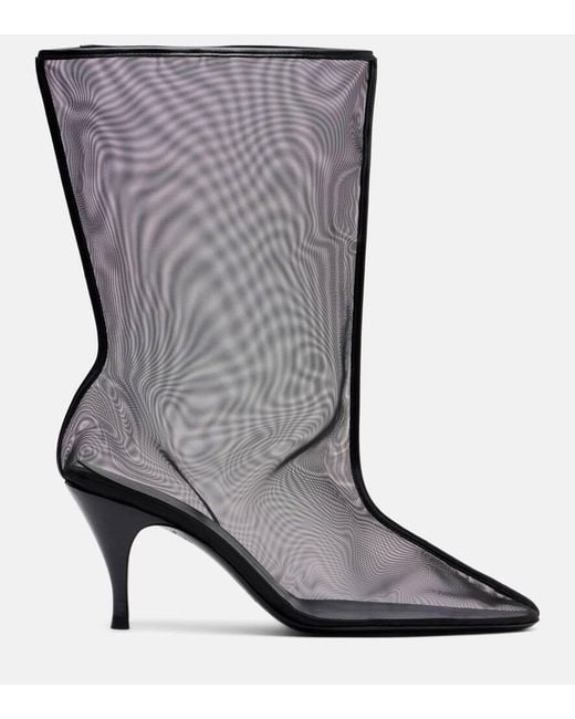 Herbert Levine Drawing A Blank 85 Mesh Ankle Boots in Black | Lyst UK