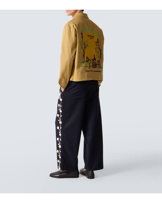 Bode Central Park Cotton Blouson Jacket in Yellow for Men | Lyst UK