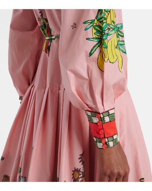 ALÉMAIS X Greg Sindel Contessa Cotton Poplin Shirt Dress in Red | Lyst