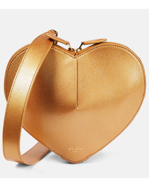 Alaïa Alaia Le Coeur Leather Shoulder Bag in Black | Lyst UK