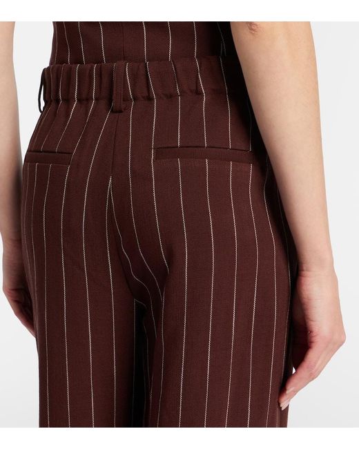 Jonathan Simkhai Tavar Pinstripe Wide-Leg Pants in Purple | Lyst UK