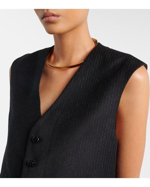 Blazé Milano Feral Pinstriped Virgin Wool Vest in Blue | Lyst UK