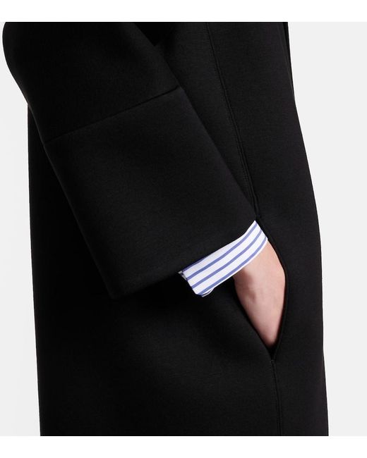 Max Mara Emma Jersey Coat in Black | Lyst