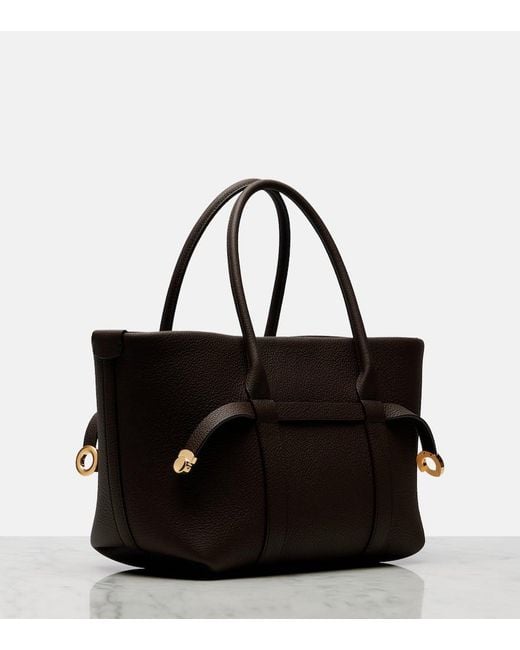 Loro Piana Ghiera Small Leather Shopper in Black | Lyst