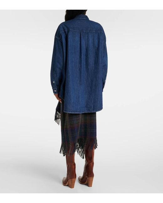 Polo Ralph Lauren Oversized Denim Overshirt in Blue | Lyst