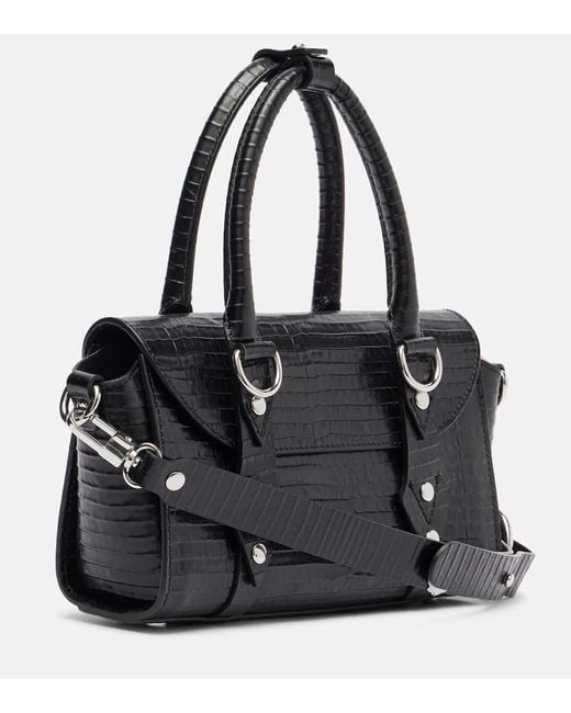 Vivienne Westwood Bettina Mini Croc-Effect Leather Tote Bag in Black | Lyst