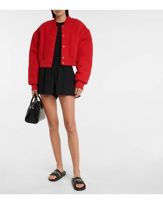 Givenchy Paris Flat Logo Slides in Black | Lyst