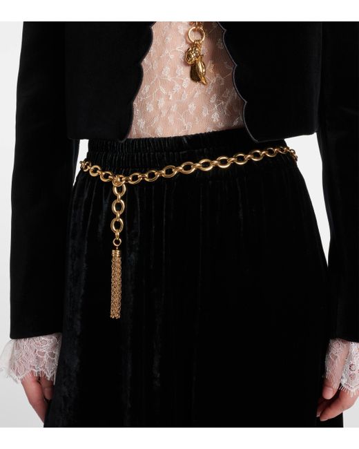 Chloé Pompom Chain Belt in White | Lyst UK