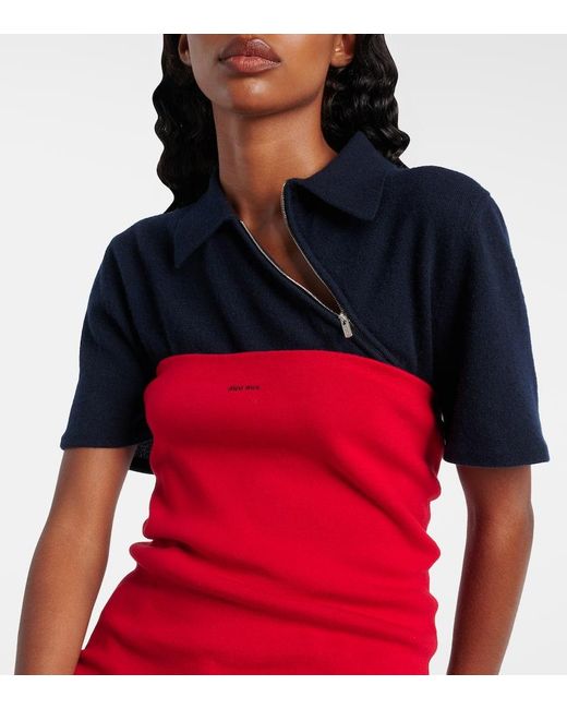 Miu Miu Cotton Jersey Tube Top in Red | Lyst UK