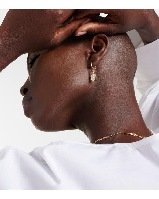 SHAY Illusion 18kt Gold Drop Earrings With Diamonds in White | Lyst