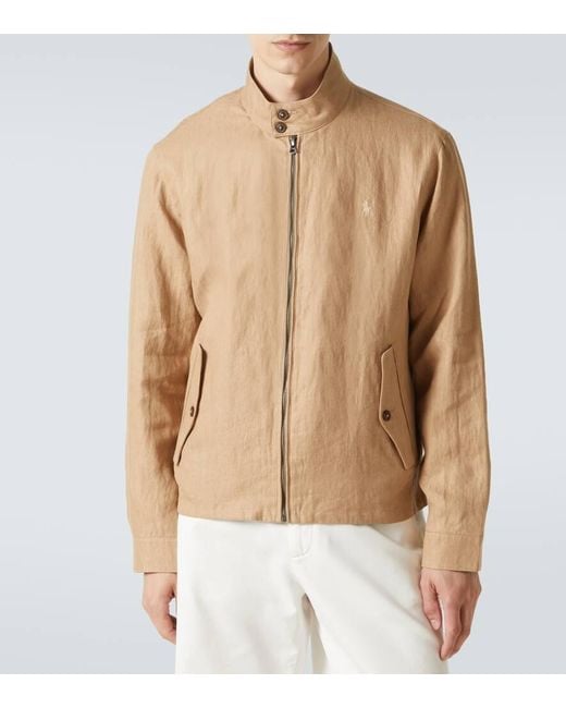Polo Ralph Lauren Bedford Reversible Linen Jacket in Natural for Men ...