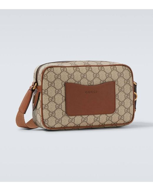Gucci Gg Emblem Super Mini Crossbody Bag in Natural for Men | Lyst