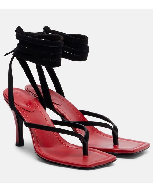 Christopher Esber Frida Leather Sandals in Red | Lyst UK