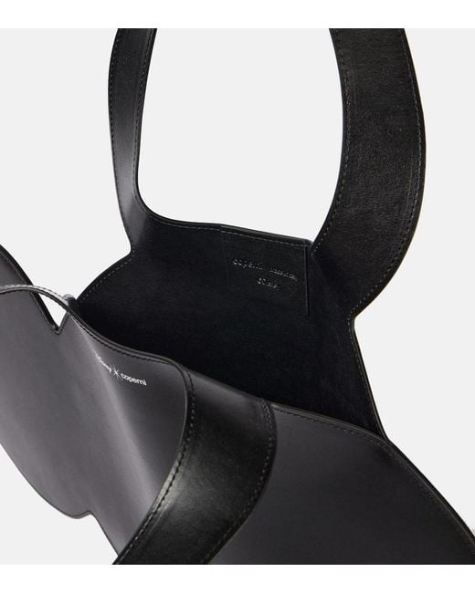 Coperni X Disney Mickey Heart Leather Tote Bag in Black | Lyst