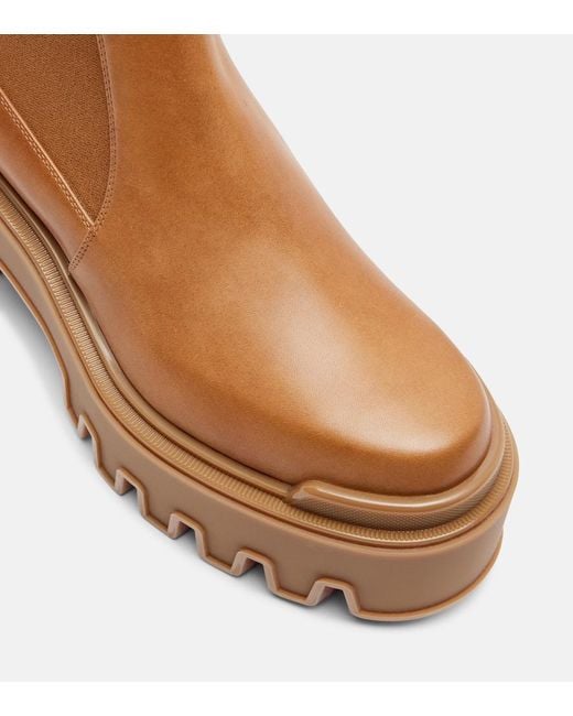 Christian Louboutin Marchacroche Leather Chelsea Boots in Brown | Lyst UK