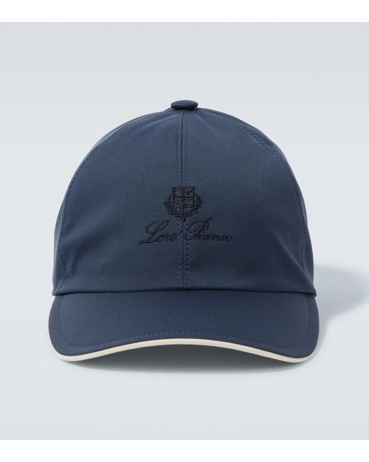Loro Piana Logo Baseball Cap in Blue for Men | Lyst