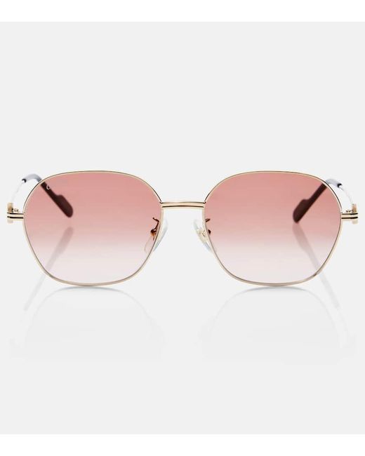 Cartier Premiere De Cartier Oval Sunglasses in Pink | Lyst UK