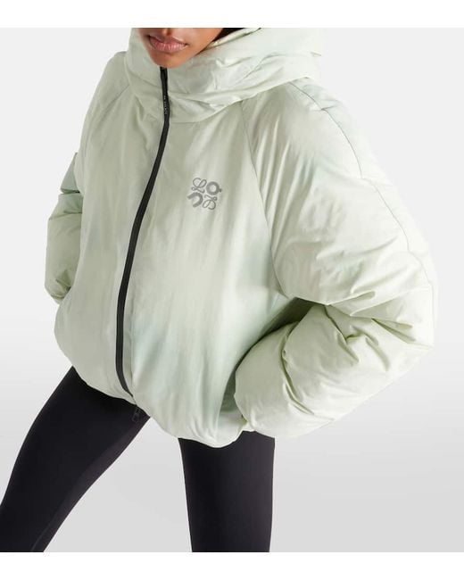 Loewe X On Tie-Dye Technical Puffer Jacket in Green | Lyst