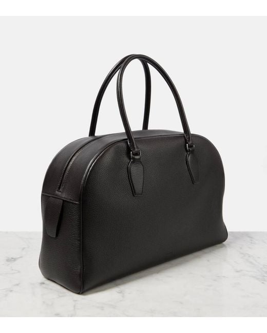 The Row India 15.75 Large Leather Tote Bag in Black | Lyst