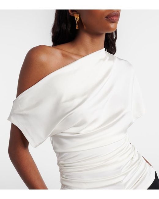 TOVE Edel Draped Top in White | Lyst