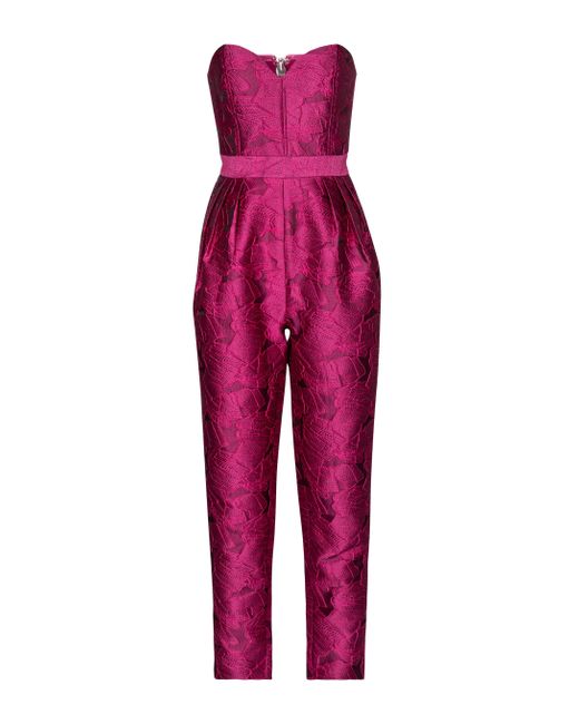 ROTATE BIRGER CHRISTENSEN Lana Jacquard Jumpsuit in Pink - Lyst