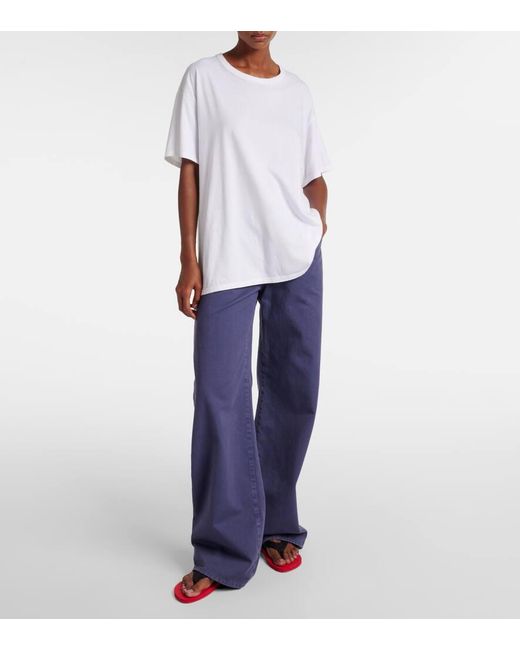 The Row Dune Grosgrain Thong Sandals in Red | Lyst