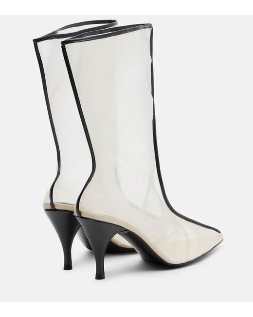 Herbert Levine Drawing A Blank 85 Mesh Mid-Calf Boots in White | Lyst UK