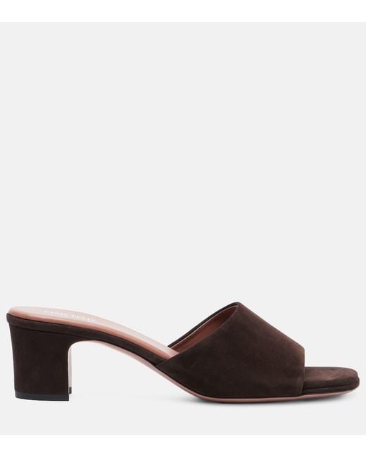Paris Texas Ava Suede Mules in Brown | Lyst