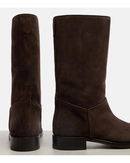 The Row Nobilis Riding Leather Knee-High Boots in Black | Lyst