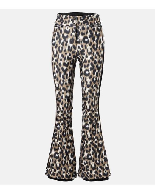 Fusalp Elancia Leopard-Print Ski Pants in Black | Lyst