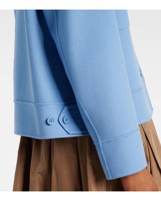 Max Mara Susanna Wool Jacket in Blue | Lyst