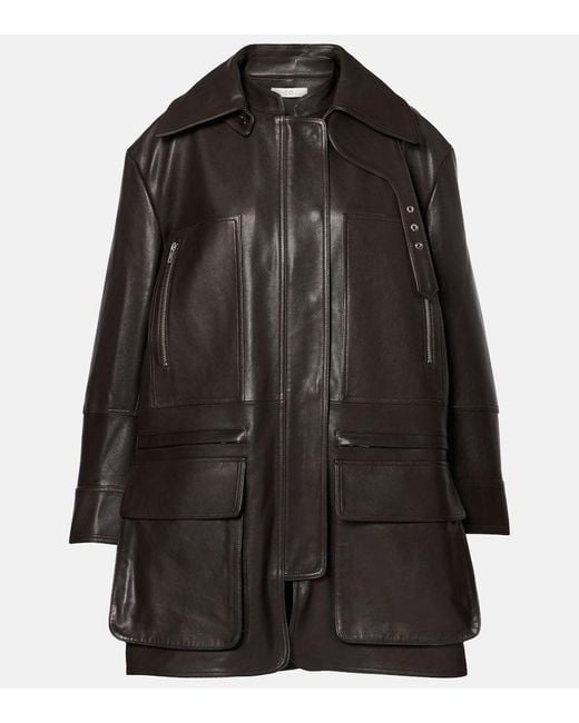 Co. Leather Field Jacket in Black | Lyst