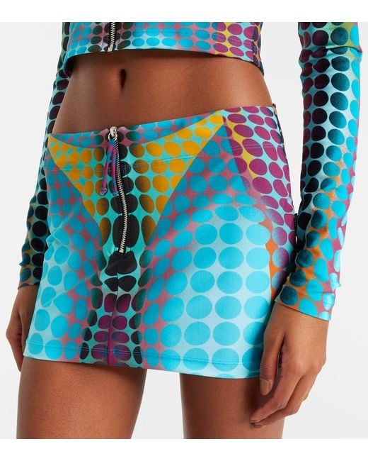 Jean Paul Gaultier Re-Edition Printed Miniskirt in Blue | Lyst UK
