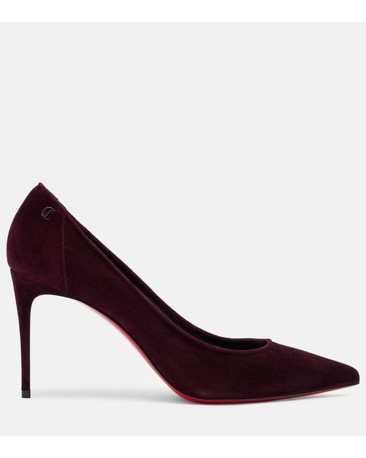 Christian Louboutin Sporty Kate Suede Pumps in Red | Lyst