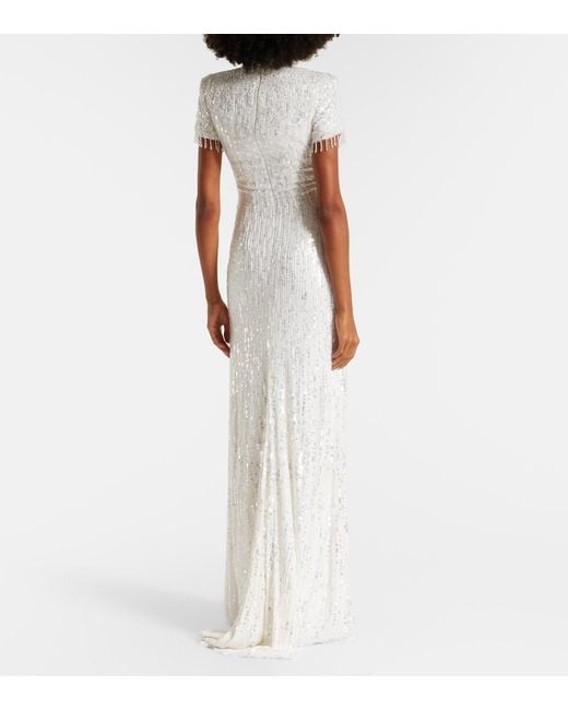 Jenny Packham Madeleine Embellished Gown in White | Lyst UK