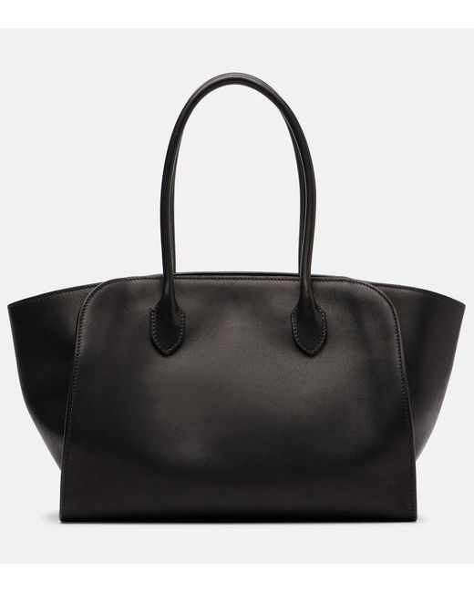 The Row Marlo 12 Leather Tote Bag in Black | Lyst UK