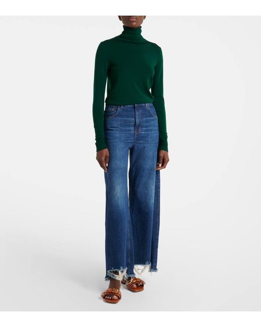 Chloé Mae Leather Slides in Brown | Lyst