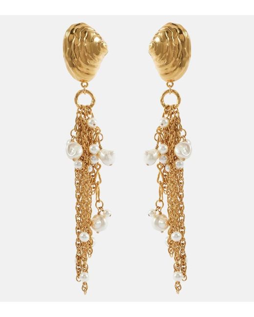 Chloé Shells Earrings in Metallic | Lyst