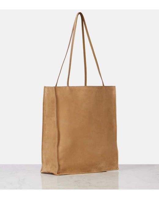 The Row To Go Large Leather Tote Bag in Natural | Lyst