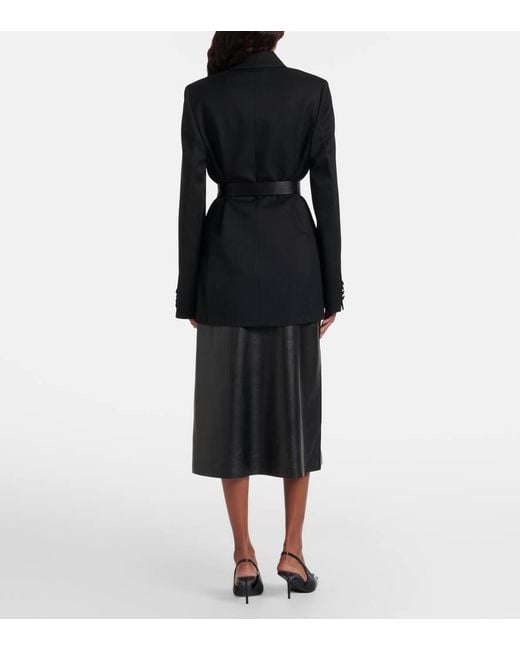 Victoria Beckham Leather Pencil Skirt in Black | Lyst UK